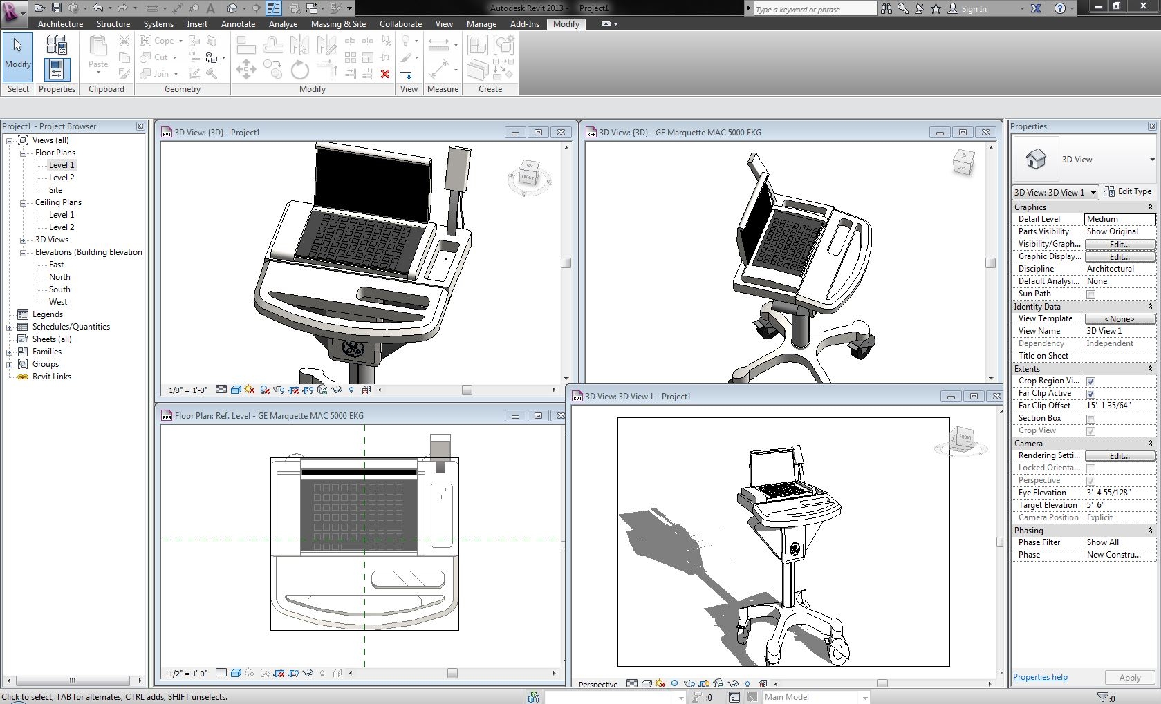 revit ge marquette ekg max