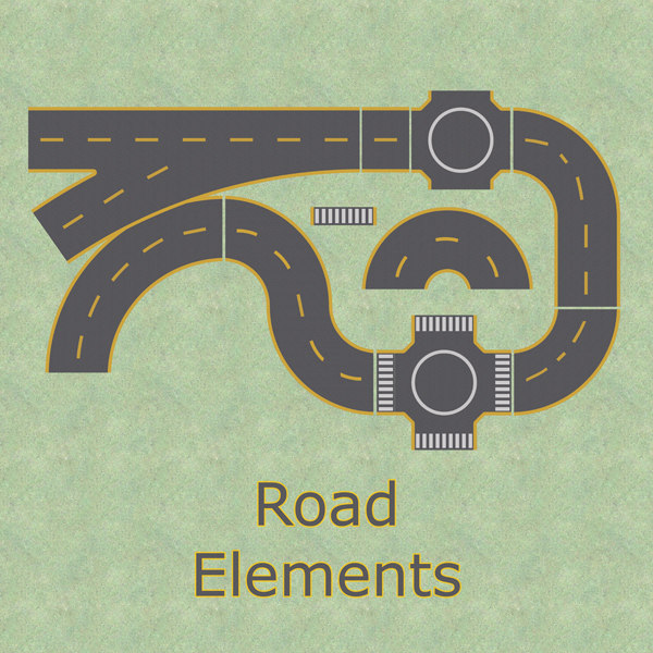 Texture PNG road element realistic