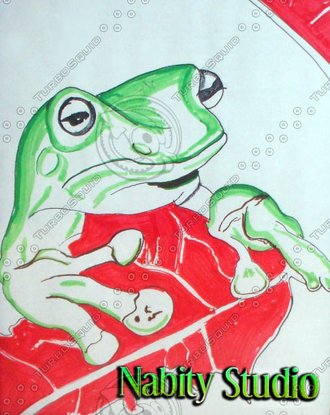 Stock JPEG Tree Frog Prismacolor