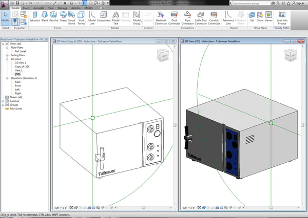 Building Revit Family Tuttnauer ValueKlave Medical