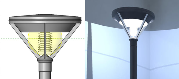 Building Revit Family light post fixture