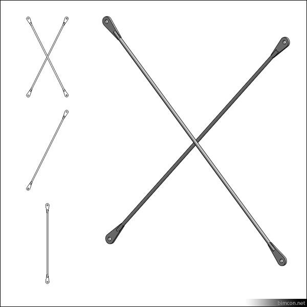 Building Revit Family tension rod member