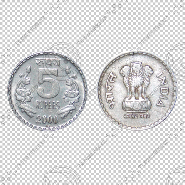 Texture Photoshop coin 5 rupee