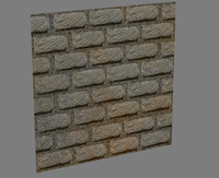 3d brick wall set