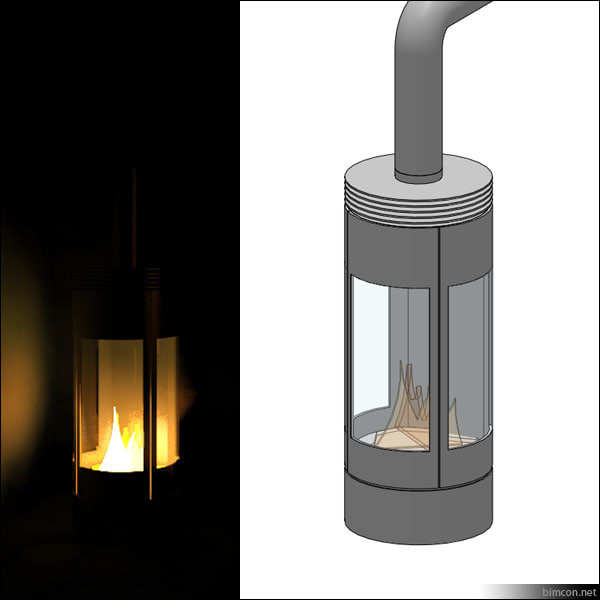 Building Revit Family stove cast iron