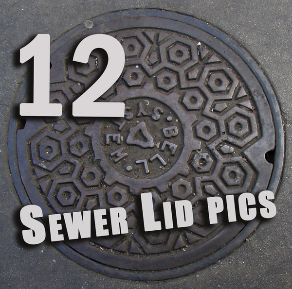 Texture sewer lid ground