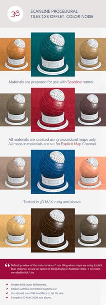 Materials procedural set tiles