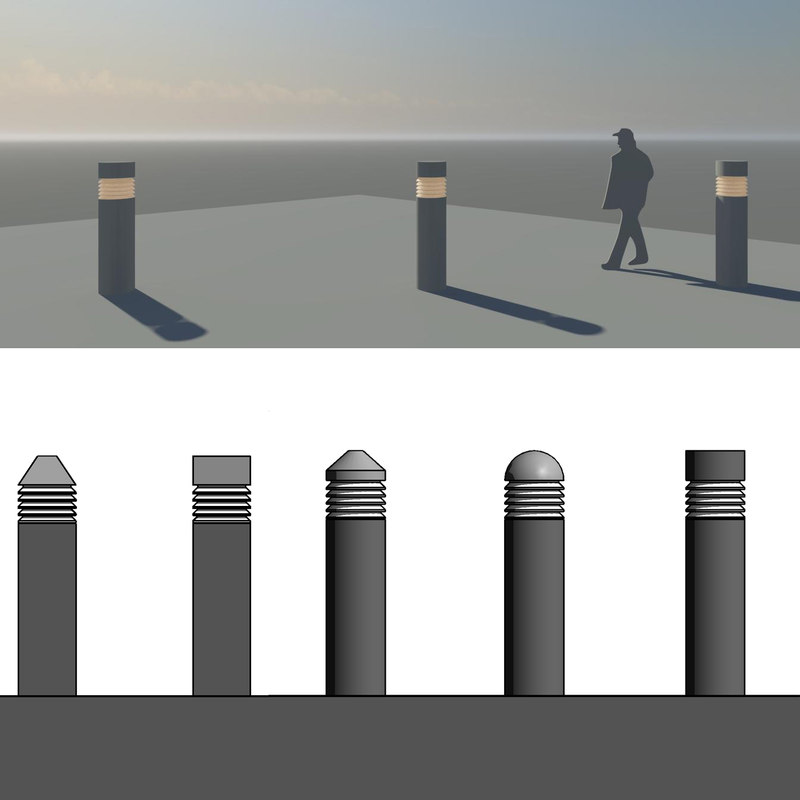 Building Revit Family fixture bollard light