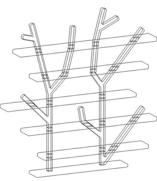 Building Revit Family bookshelf book Furniture