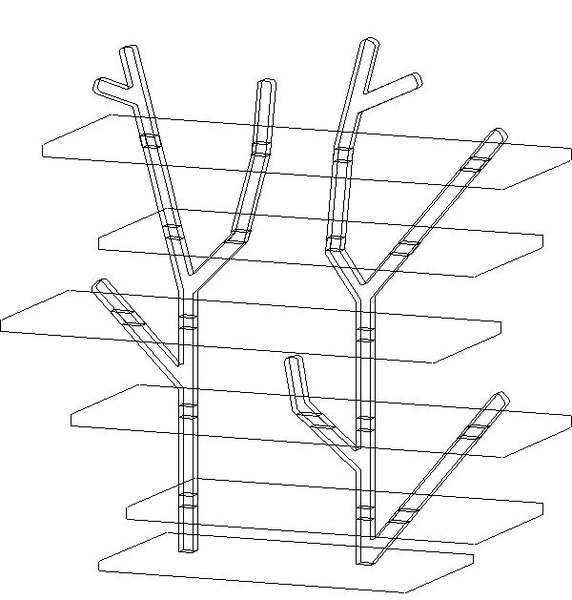 Building Revit Family bookshelf book Furniture