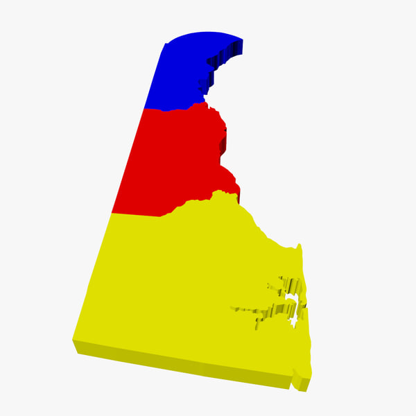 modelo 3d Mapa del Condado - Delaware - TurboSquid 835274