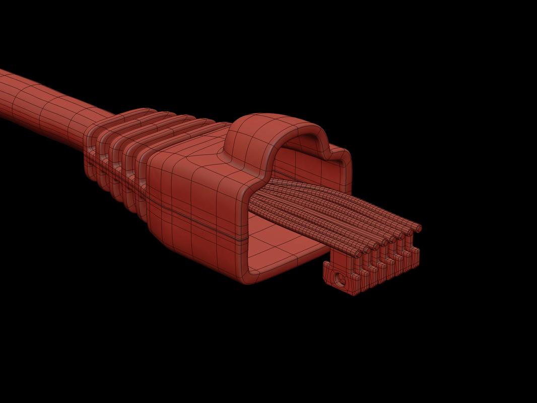 ethernet connector 3d obj