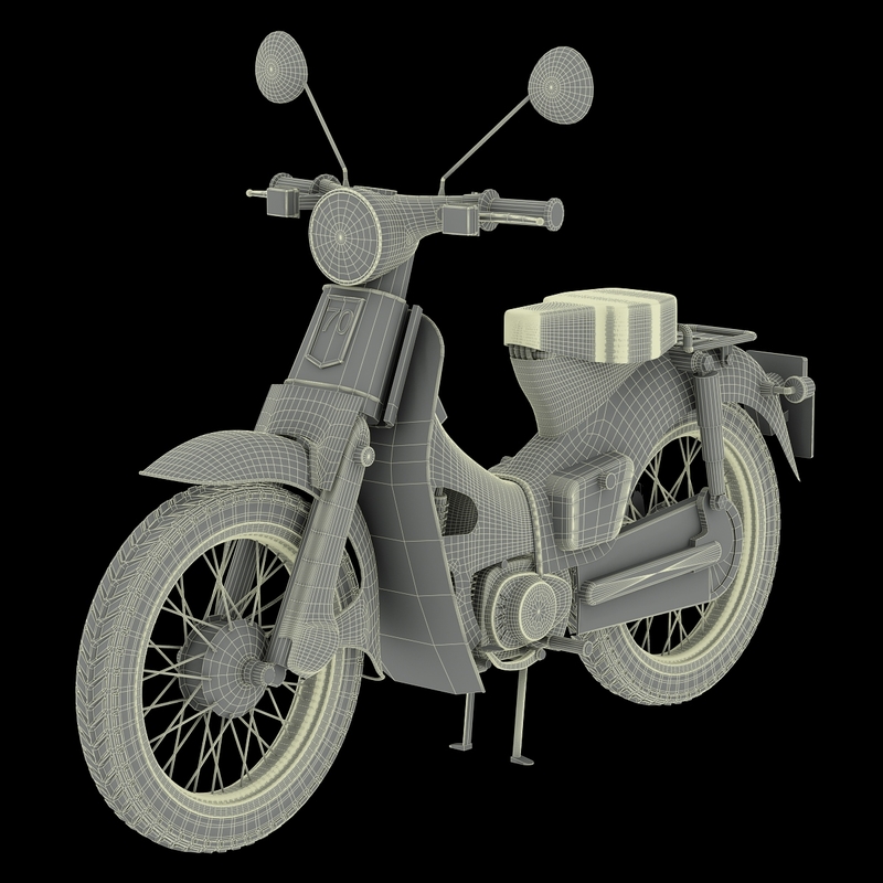 vintage scooter 3d model