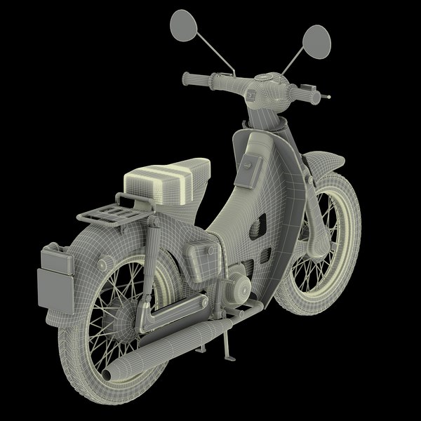 vintage scooter 3d model