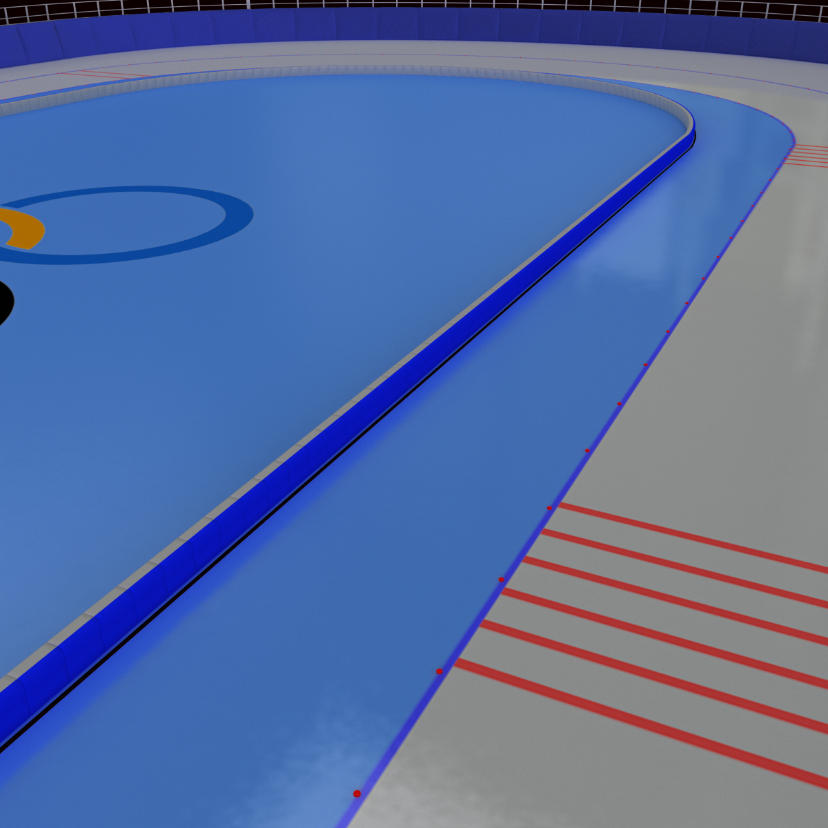 3d model speed skating rink
