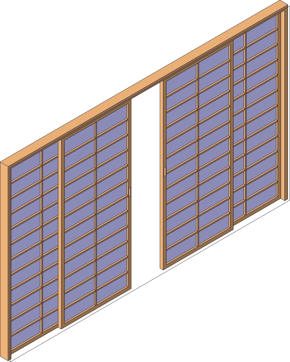 Building Revit Family door sliding shoji