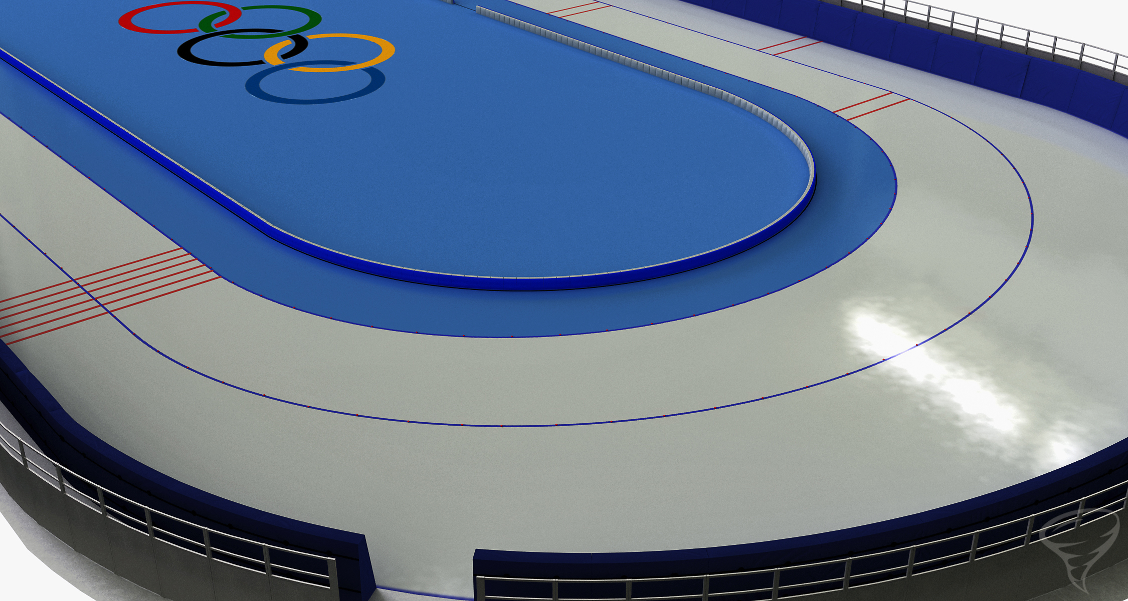 3d model speed skating rink