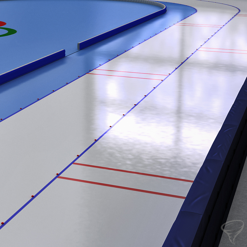 3d model speed skating rink