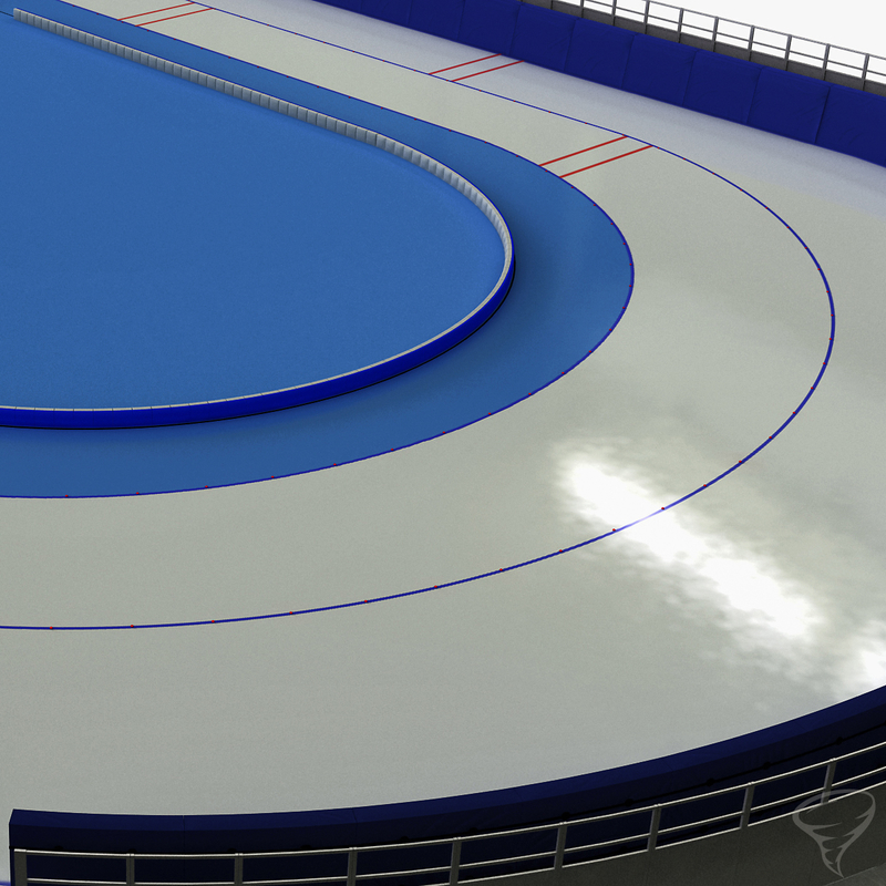 3d model speed skating rink