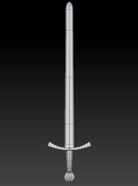 3d model medieval sword