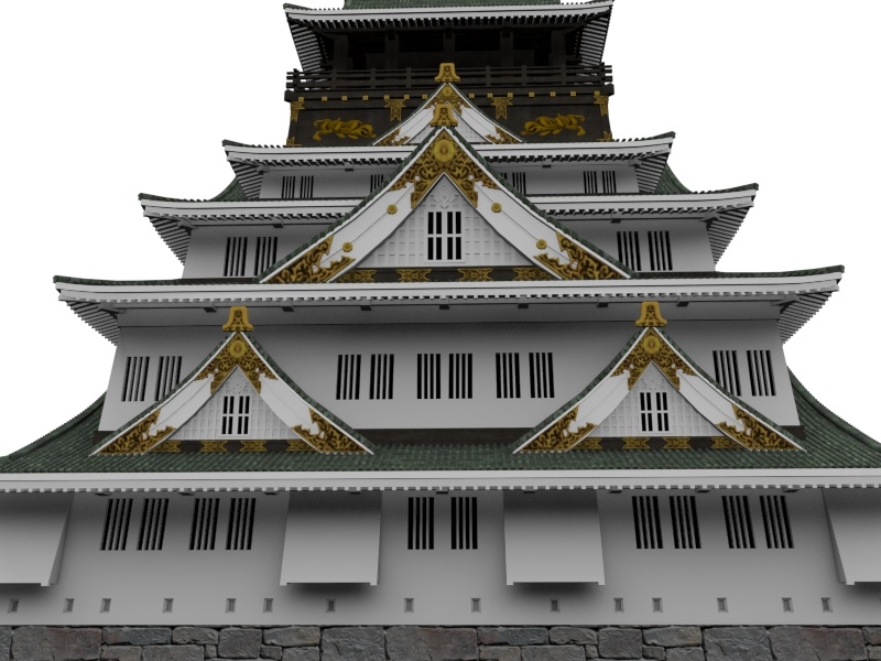 3d model osaka castle