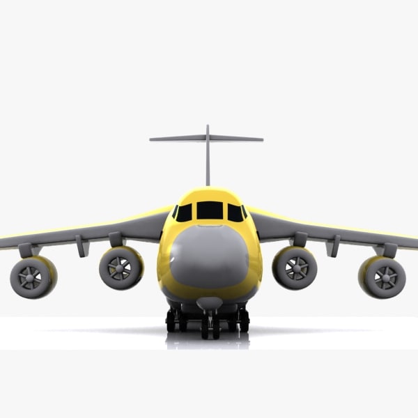 3d cartoon cargo aircraft model