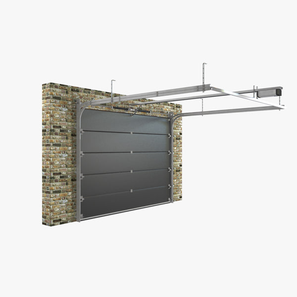 segmented garage door 3d model