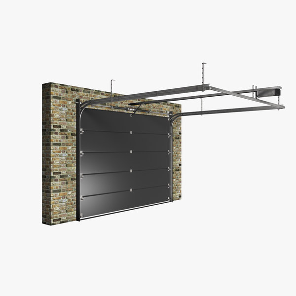 segmented garage door 3d model