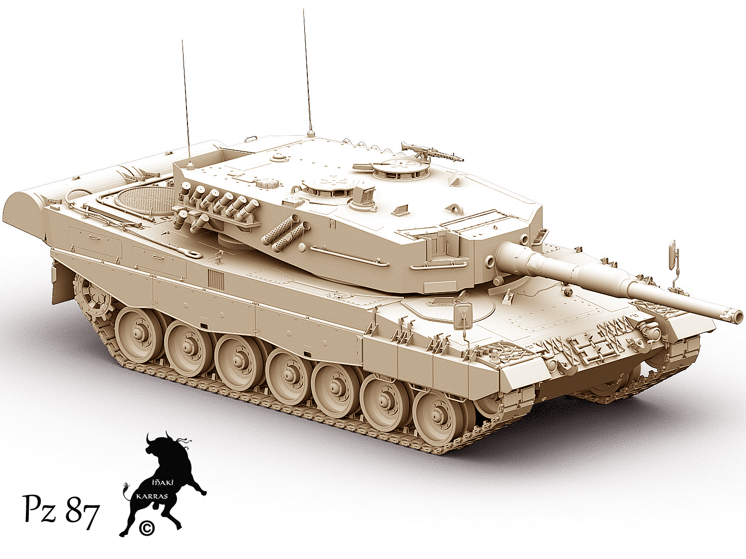 leopard 2a4 3d max