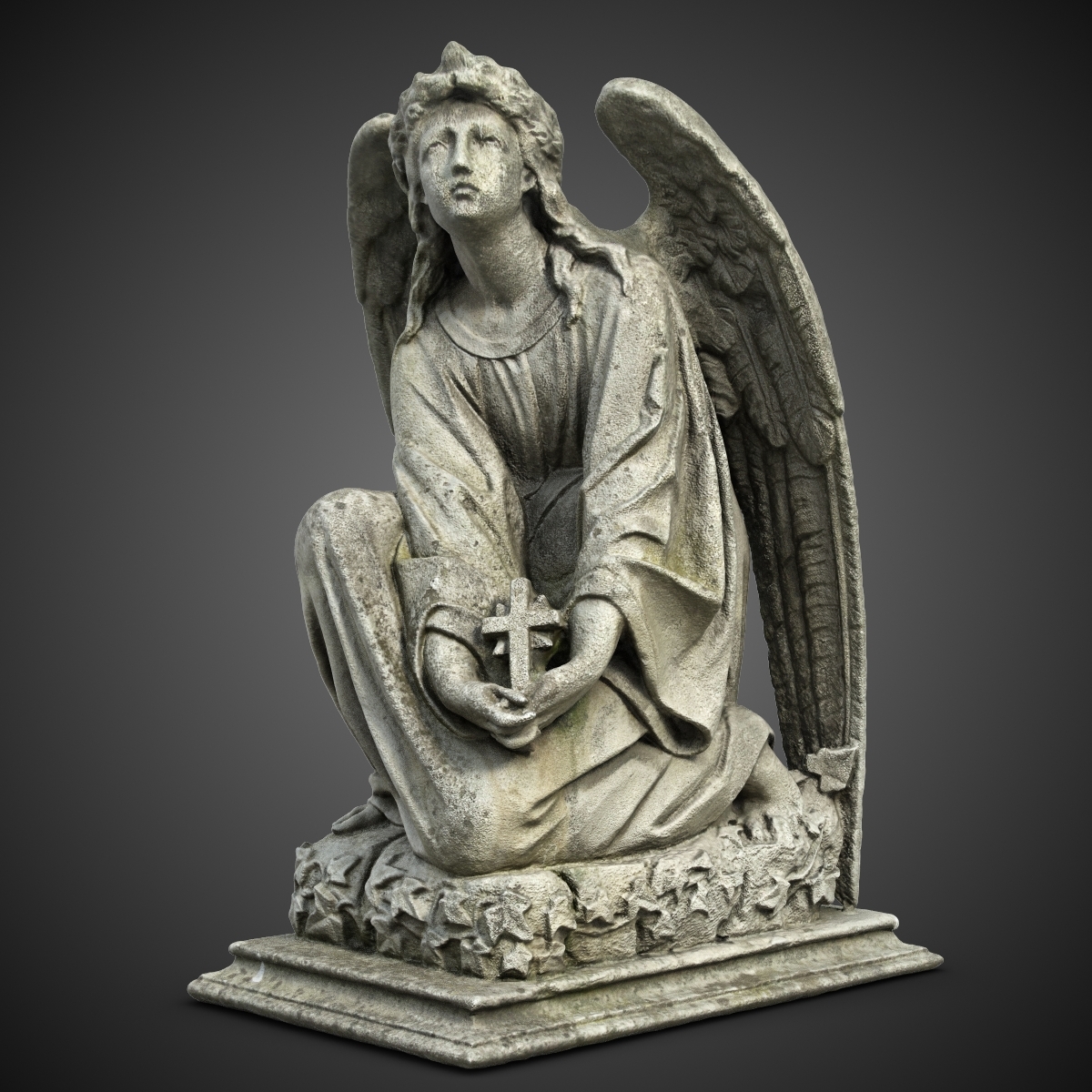 3d weeping angel sculpture