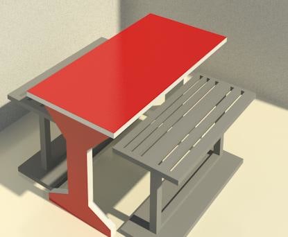 Building Revit Family booth restaurant table