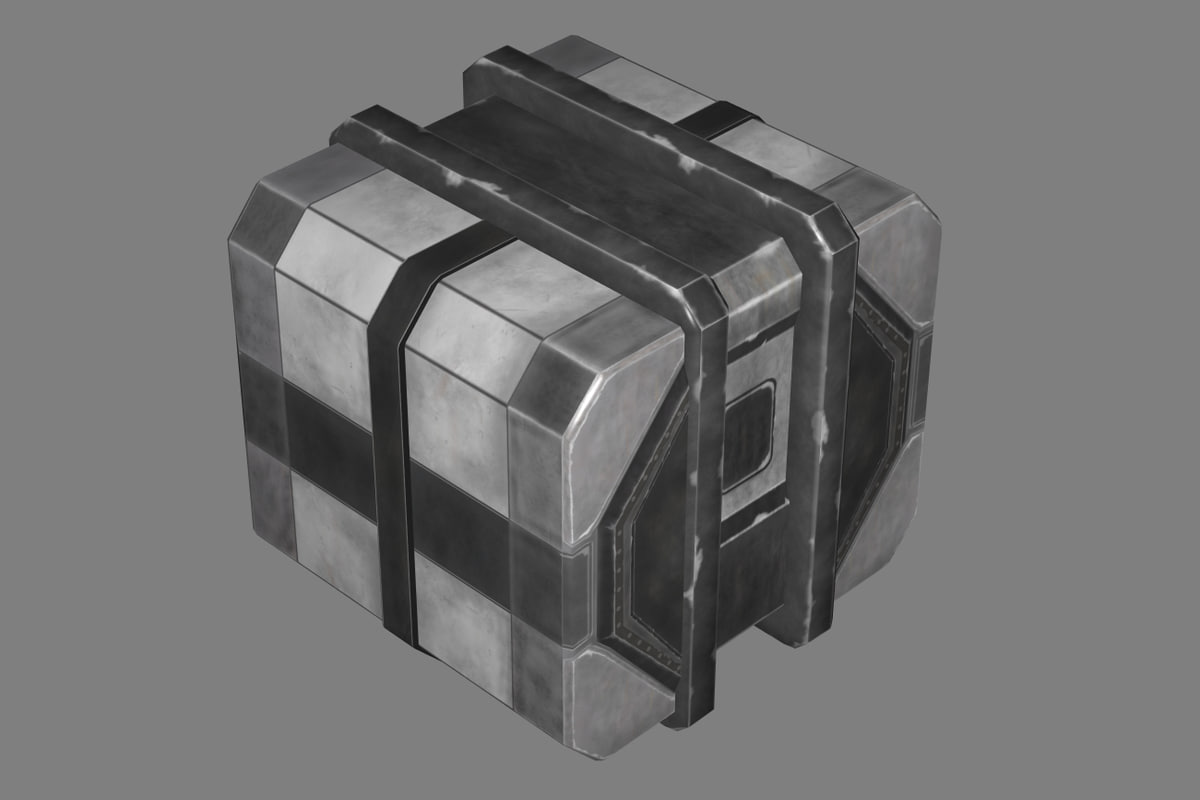 3ds max sci-fi crate