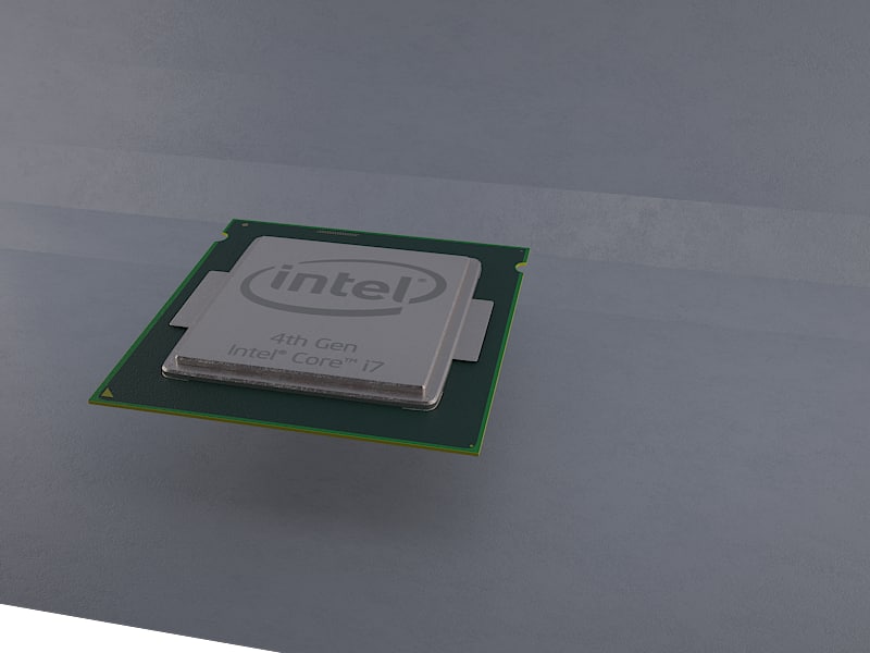 3d model processor chip intel