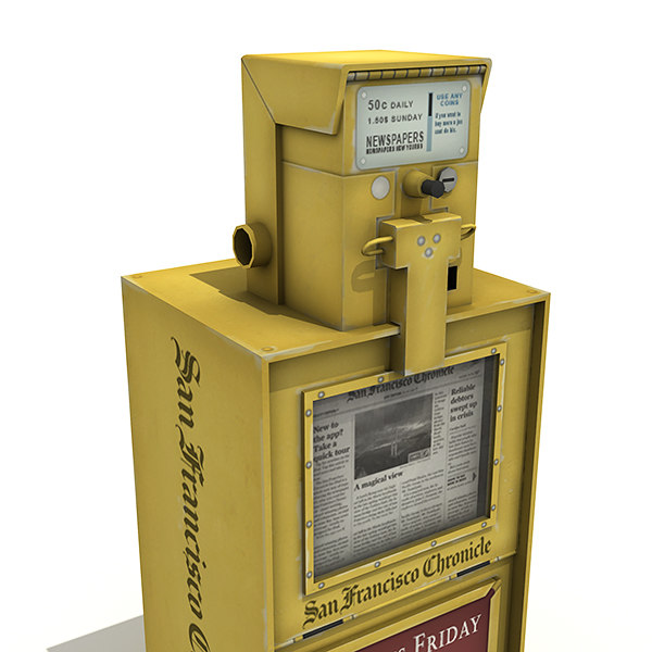 newspaper vending machine 3d model