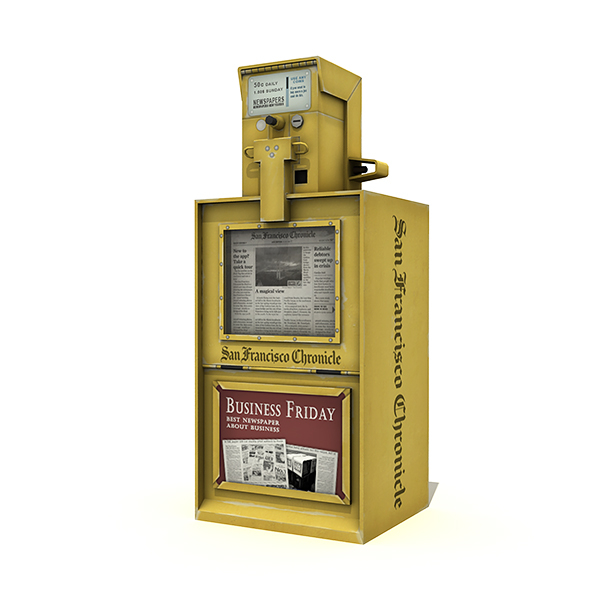 newspaper vending machine 3d model