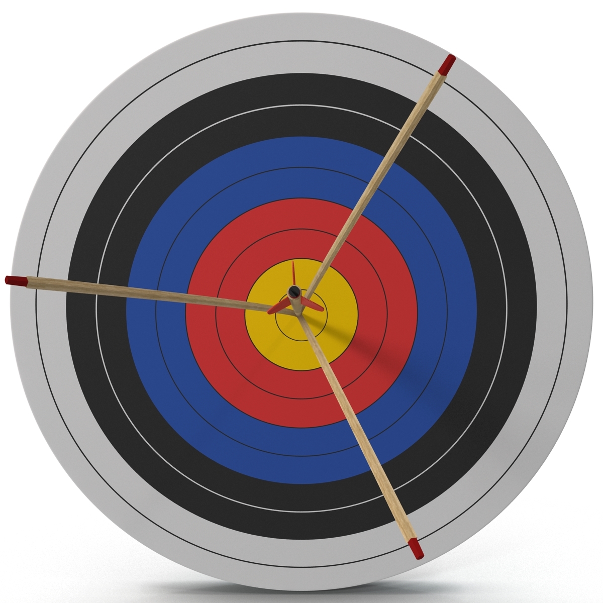 3d bulls eye split arrow