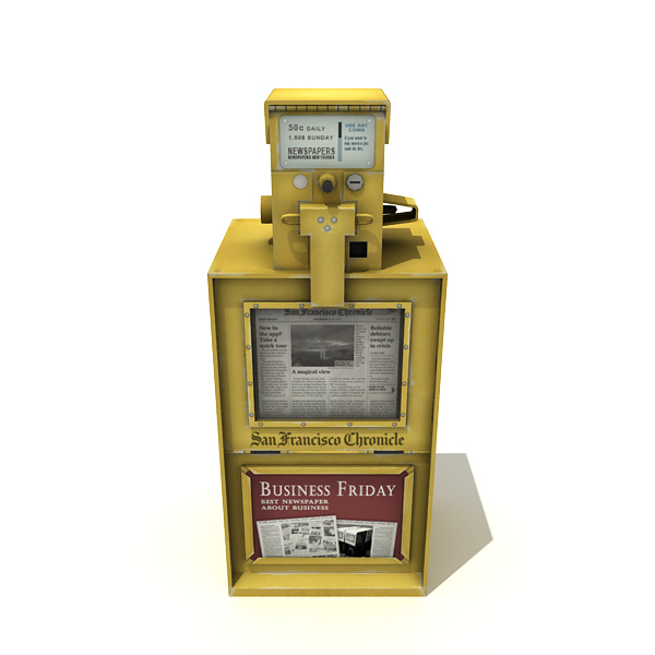 newspaper vending machine 3d model