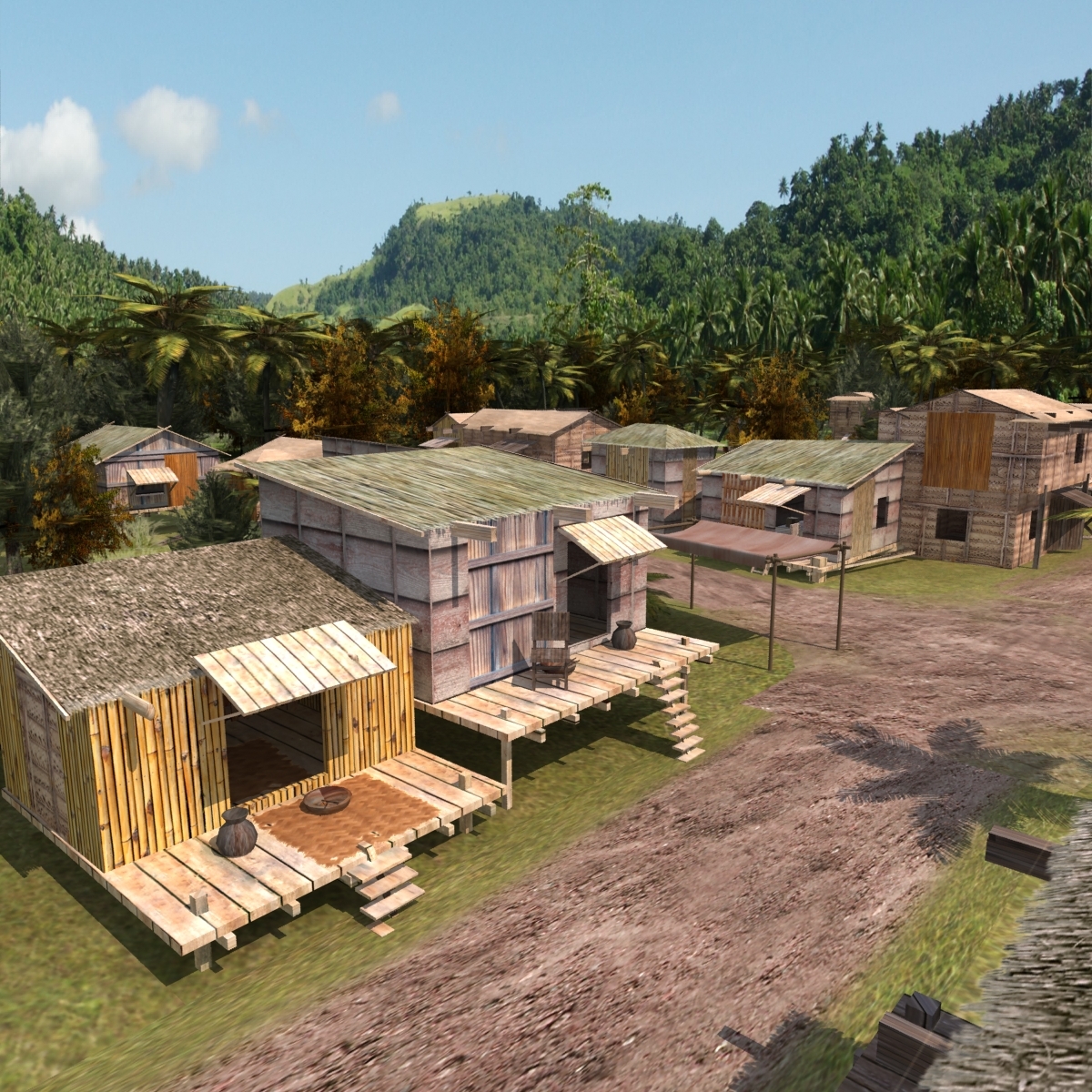 3d jungle village