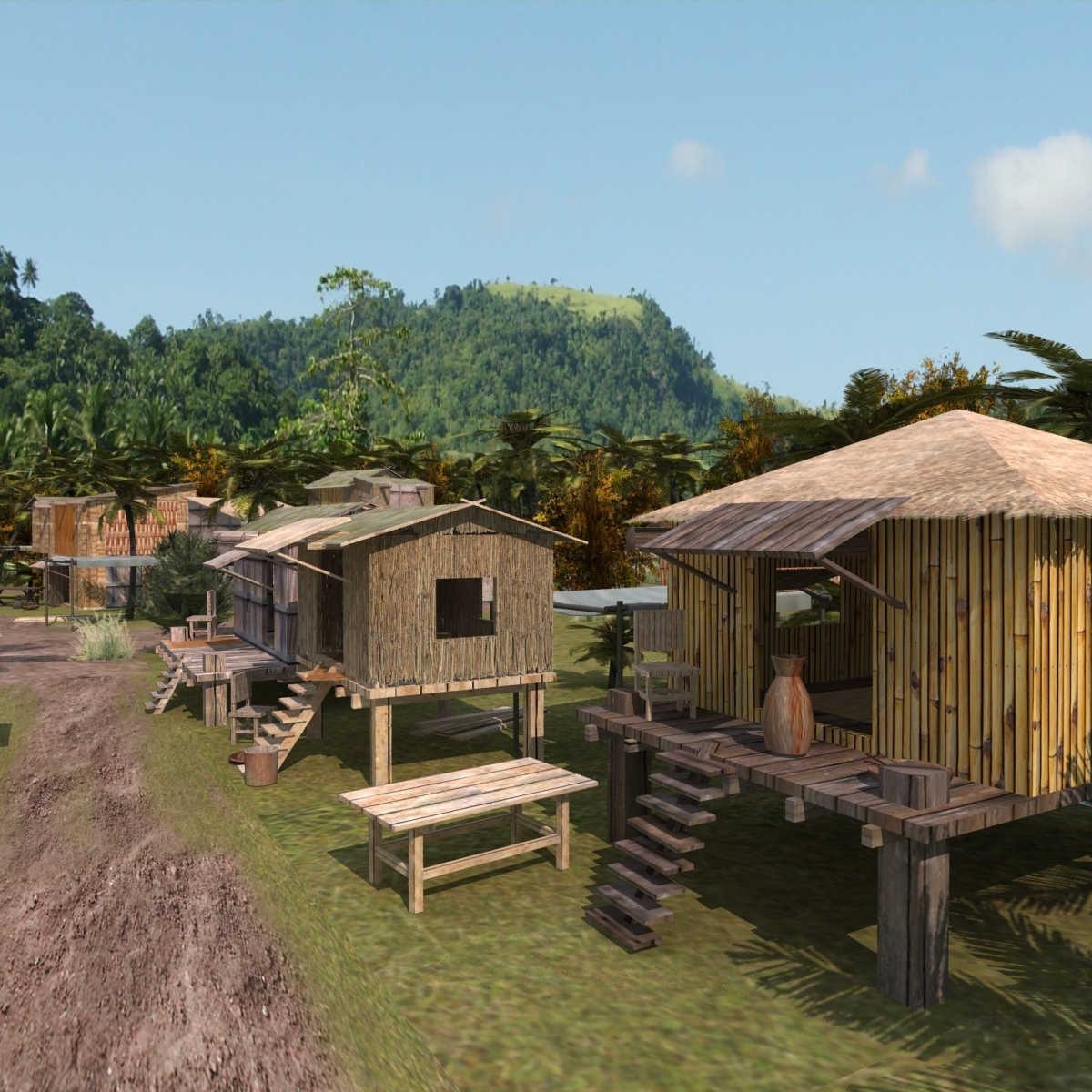 3d jungle village