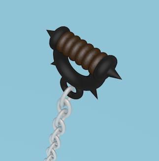 spiked ball chain 3d 3ds