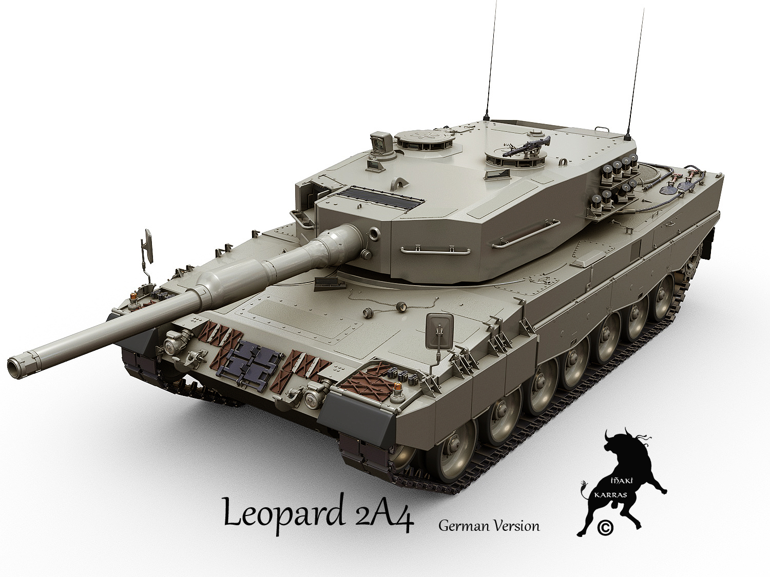 leopard 2a4 tank 3d max