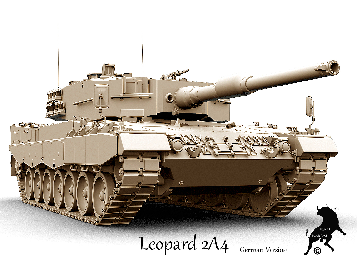 leopard 2a4 tank 3d max