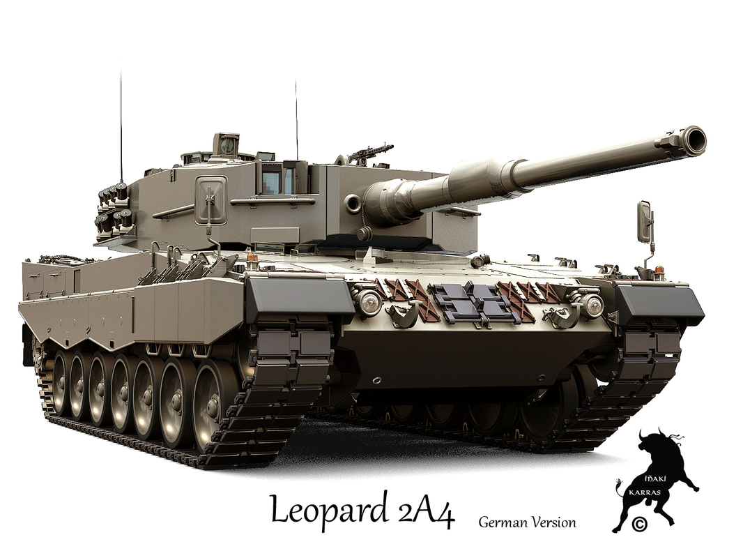 leopard 2a4 tank 3d max