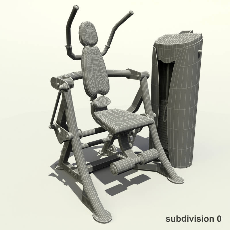 abs workout 3d model