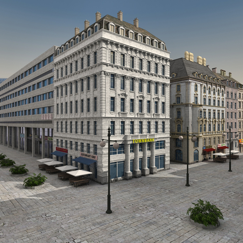 city european europe 3d model