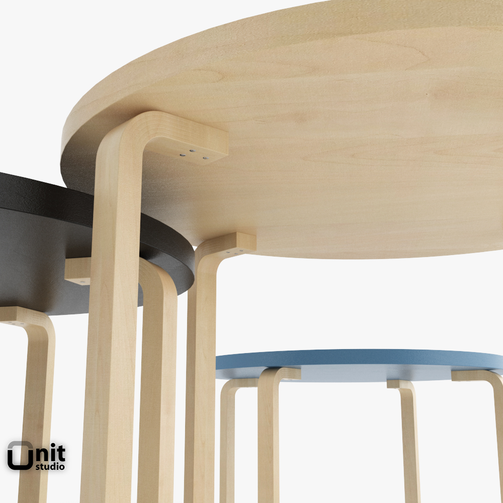 3d model artek table 90a alvar aalto