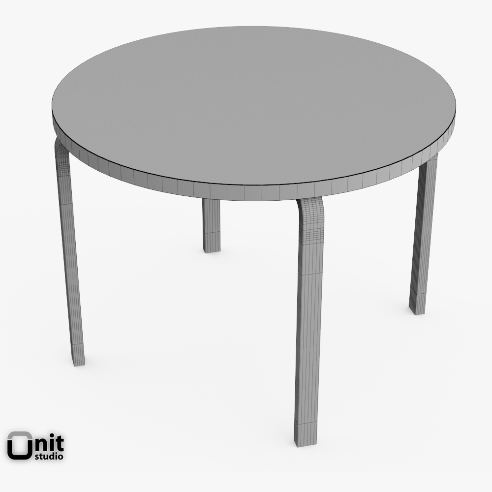 3d model artek table 90a alvar aalto