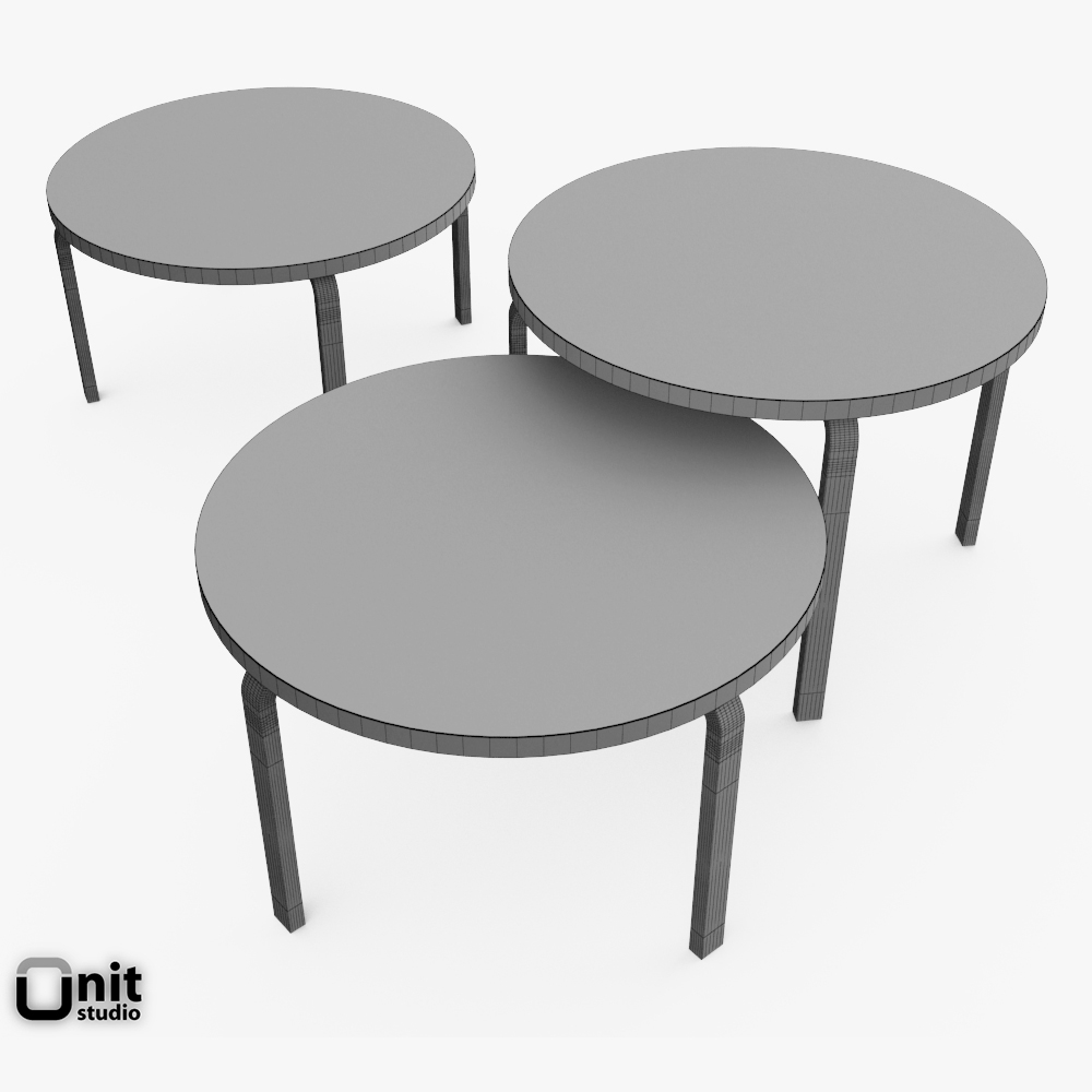 3d model artek table 90a alvar aalto