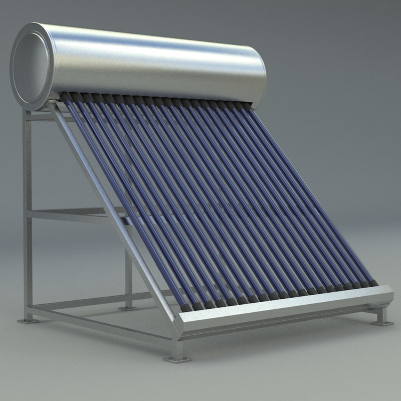 water tank solar 3d model