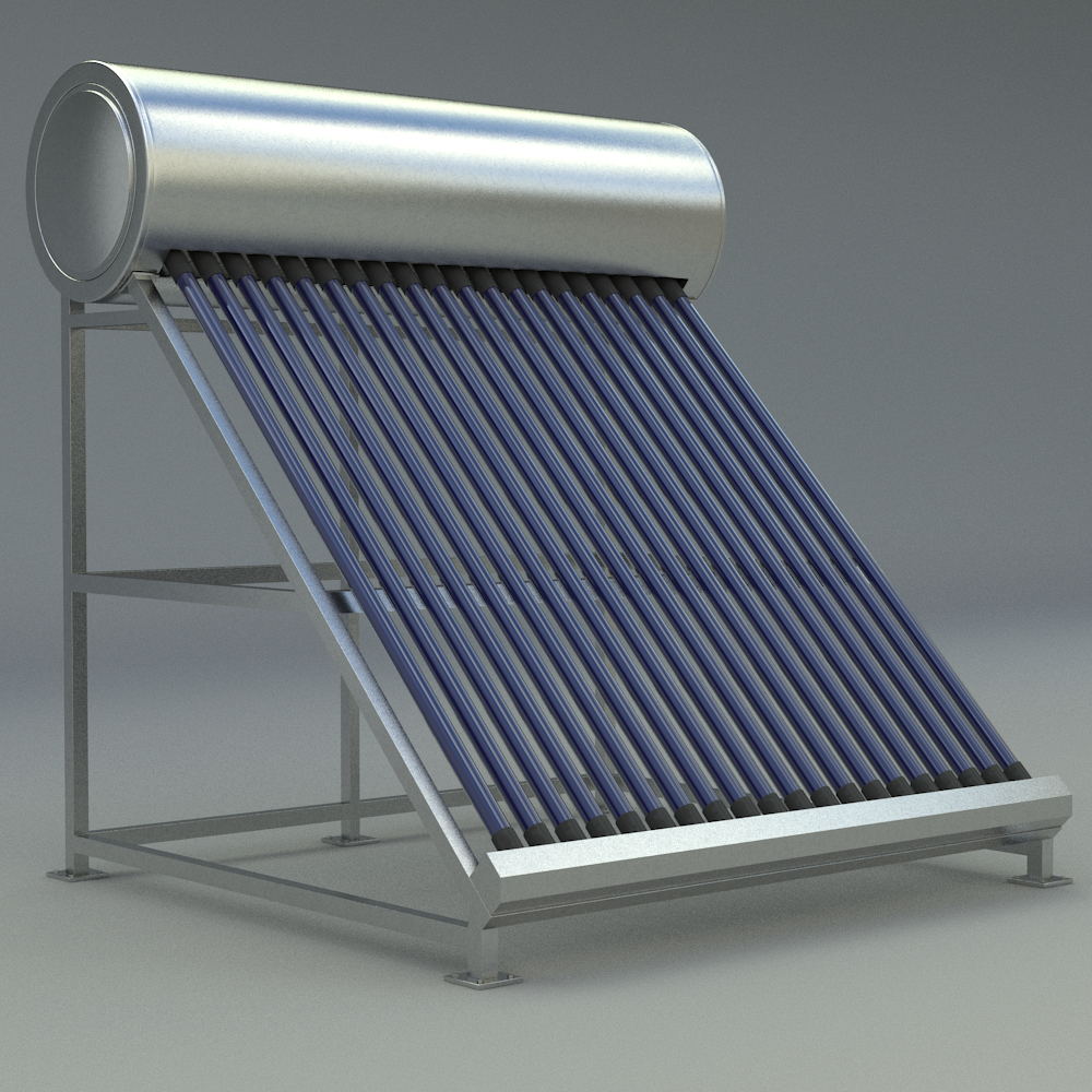 water tank solar 3d model